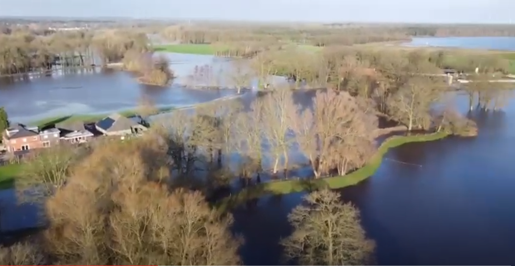 Dronebeelden van de overstromingen - Hallo Losser